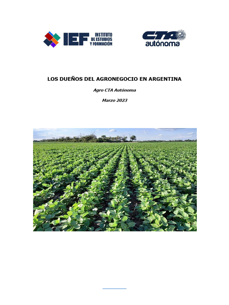 Los-duenos-del-agronegocio-en-Argentina-Agro-CTAA | PDF | Agricultura ...