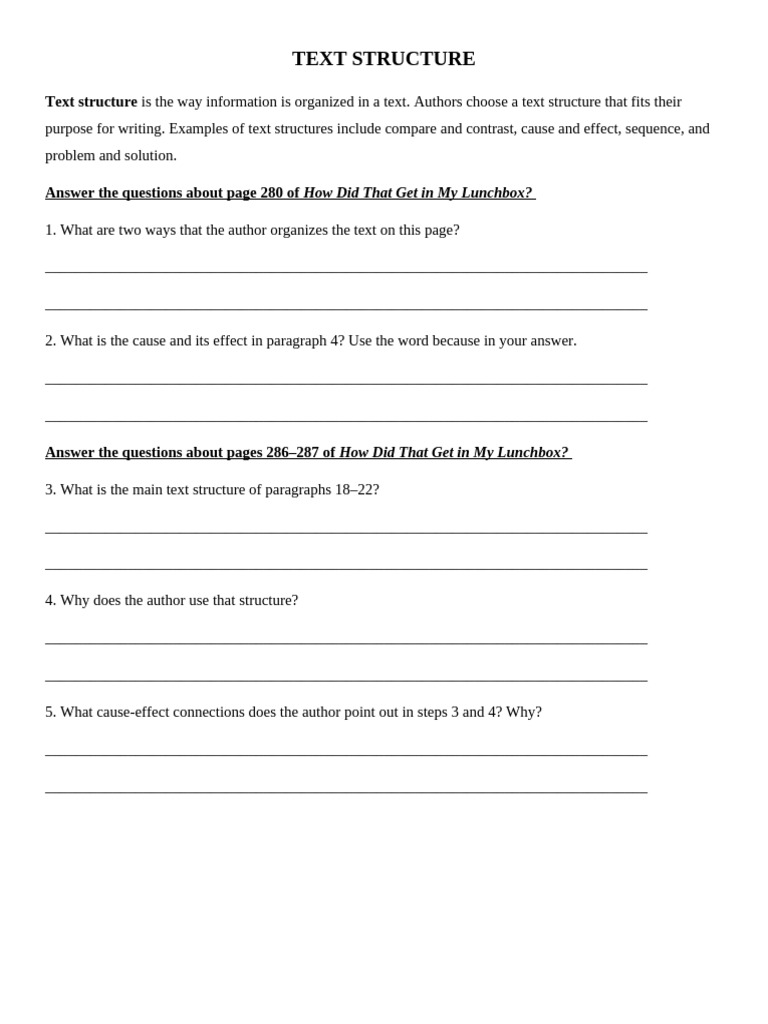 Text Structure | PDF