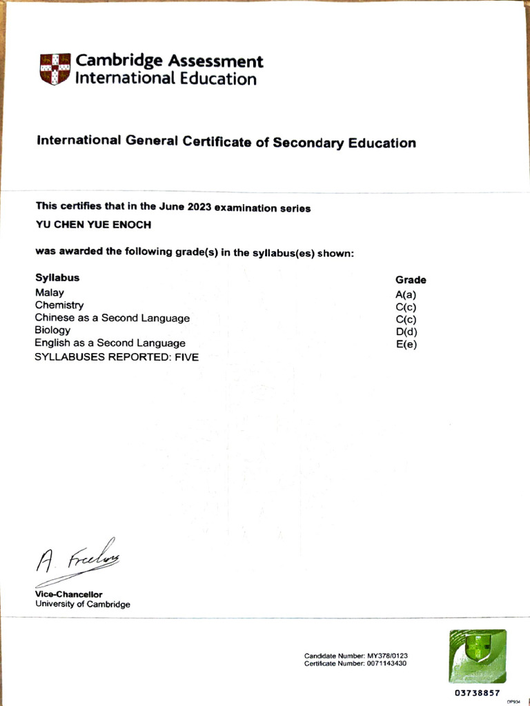 IGCSE 2023 | PDF | Qualifications | Student Assessment And Evaluation