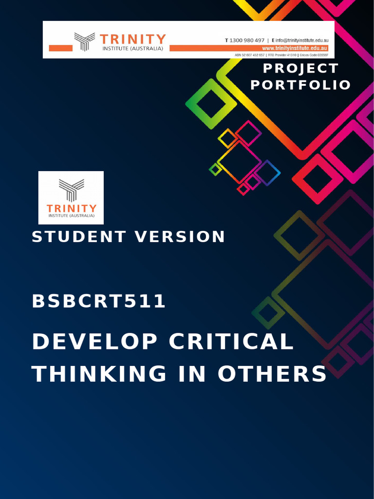 BSBCRT511 Project Portfolio | PDF | Thought | Critical Thinking