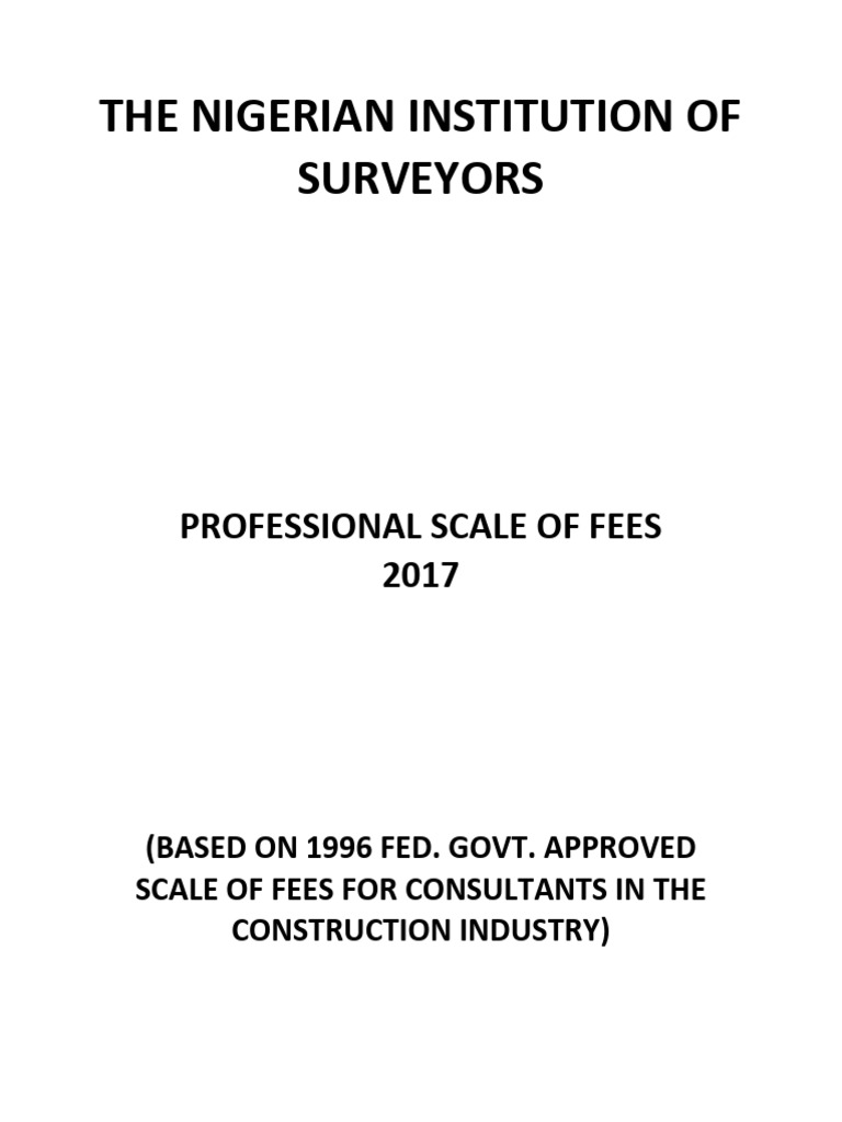 Scale of Fees Reviewed 2017 | PDF | Surveying | Sonar