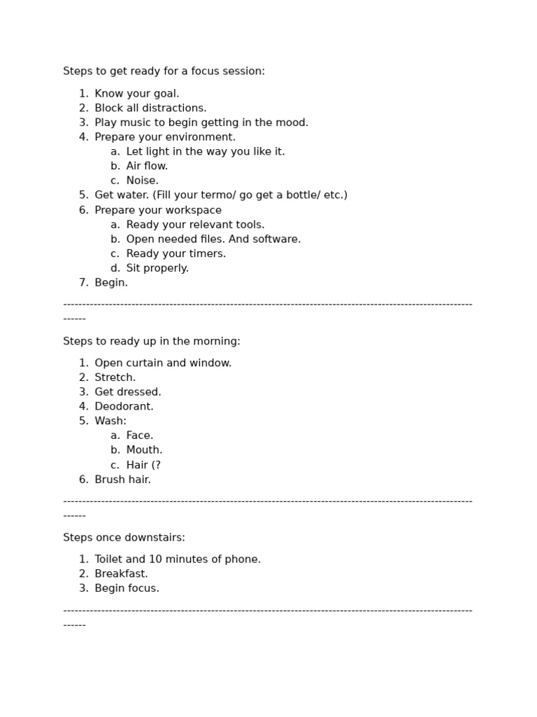 Steps To Do Things | PDF