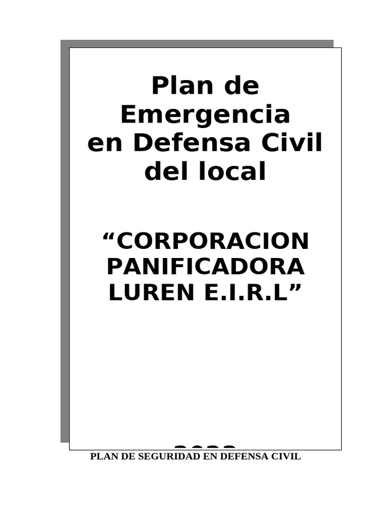 Plan de Contingencia | PDF | Incendios | Defensa Civil