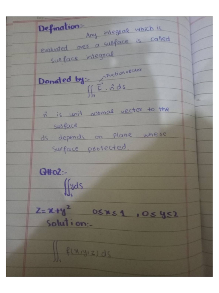 Surface Integral.. | PDF
