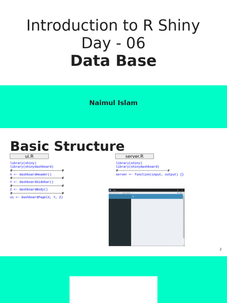 Introduction To R Shiny Day - 06 | PDF