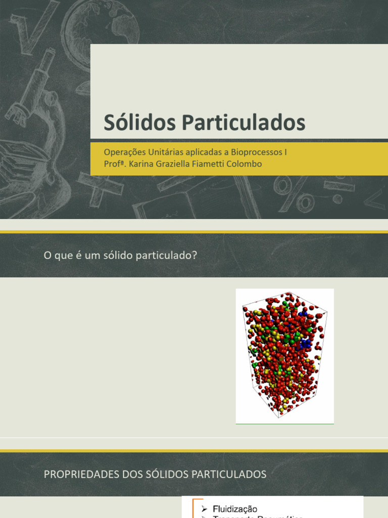 Características de Sólidos Particulados | PDF | Sólido | Centrifugação