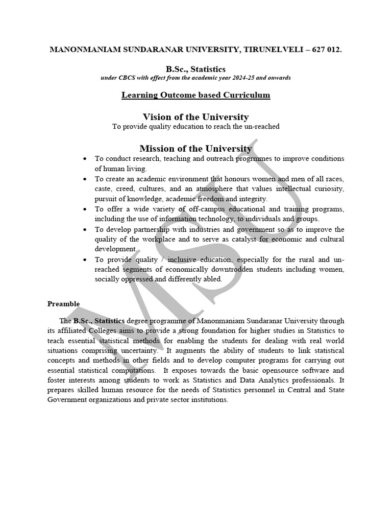 BSC Statistics | PDF | Matrix (Mathematics) | Integral