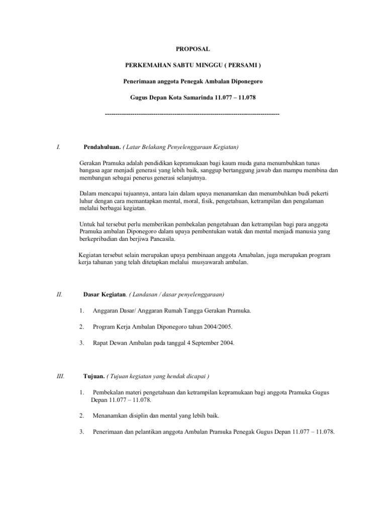 Proposal Persami | PDF