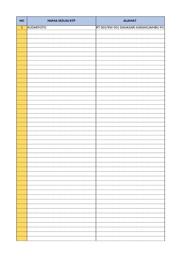Format Validasi Data Gaji-1 | PDF
