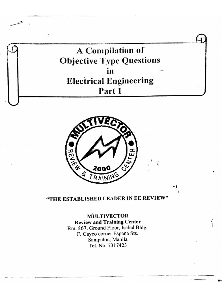 EE Objectives Part 1 | PDF