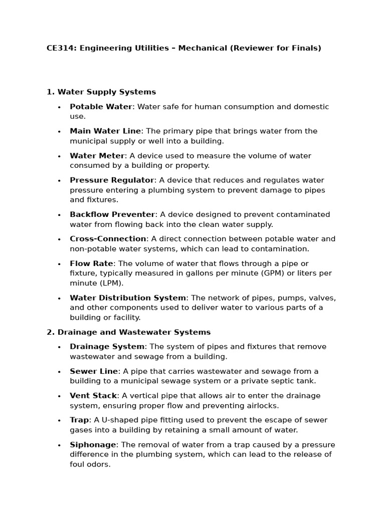 Utilities-NCF-Finals | PDF | Plumbing | Pipe (Fluid Conveyance)