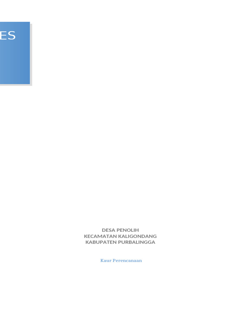 Rancangan Perdes - RKP Desa 2024 | PDF