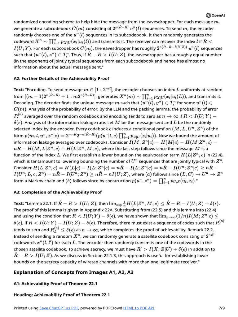 Achievability Theorem | PDF