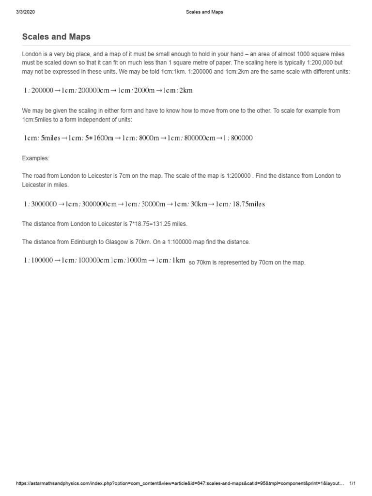 scales and maps | PDF