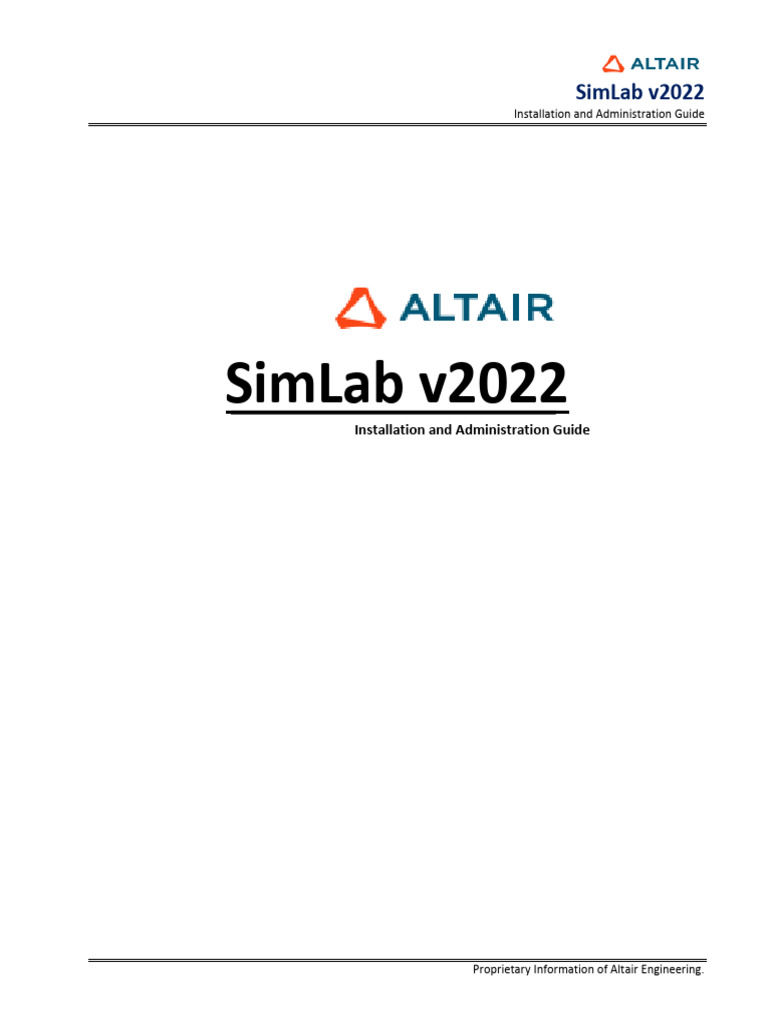 SimLab v2022 Install & Admin Guide | PDF | Computer File | Installation (Computer Programs)