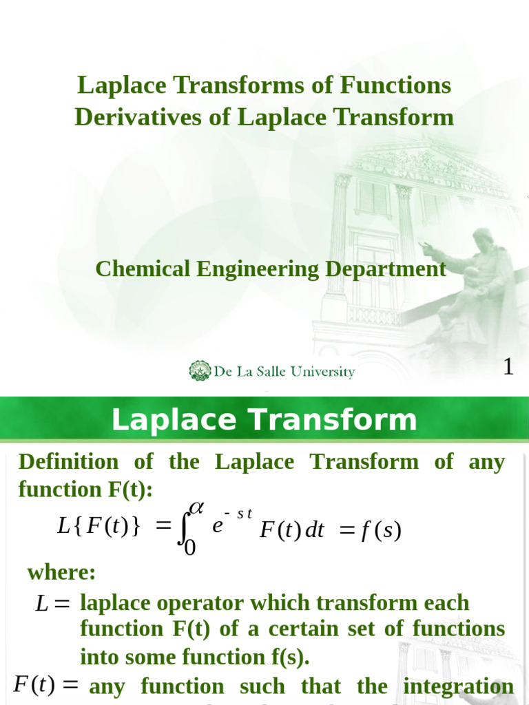 IV.1 Laplace Transforms | PDF