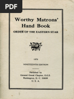 Order of The Eastern Star Initiation Ritual | PDF