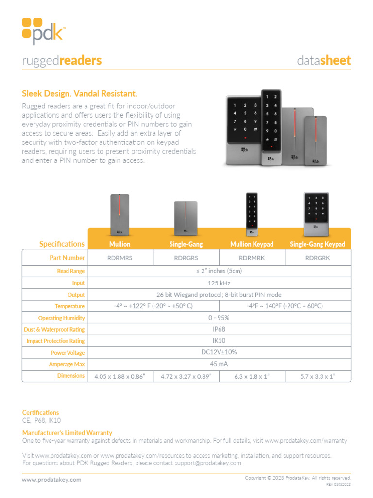 PDK Rugged Readers Overview | PDF