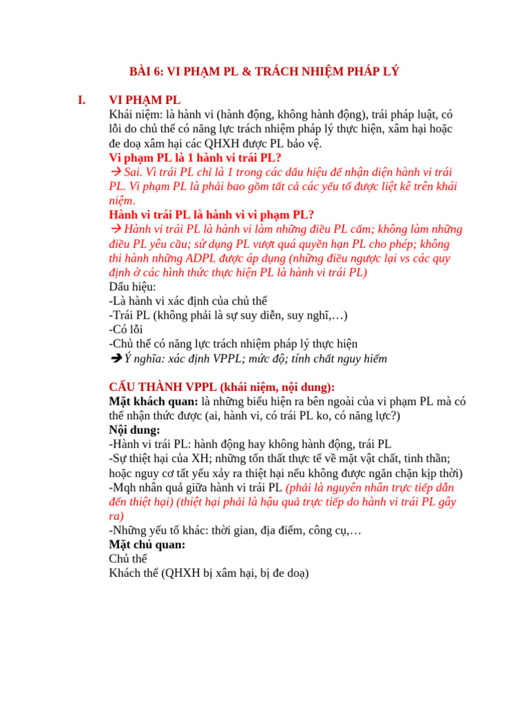 Vi Phạm PL & TNPL | PDF