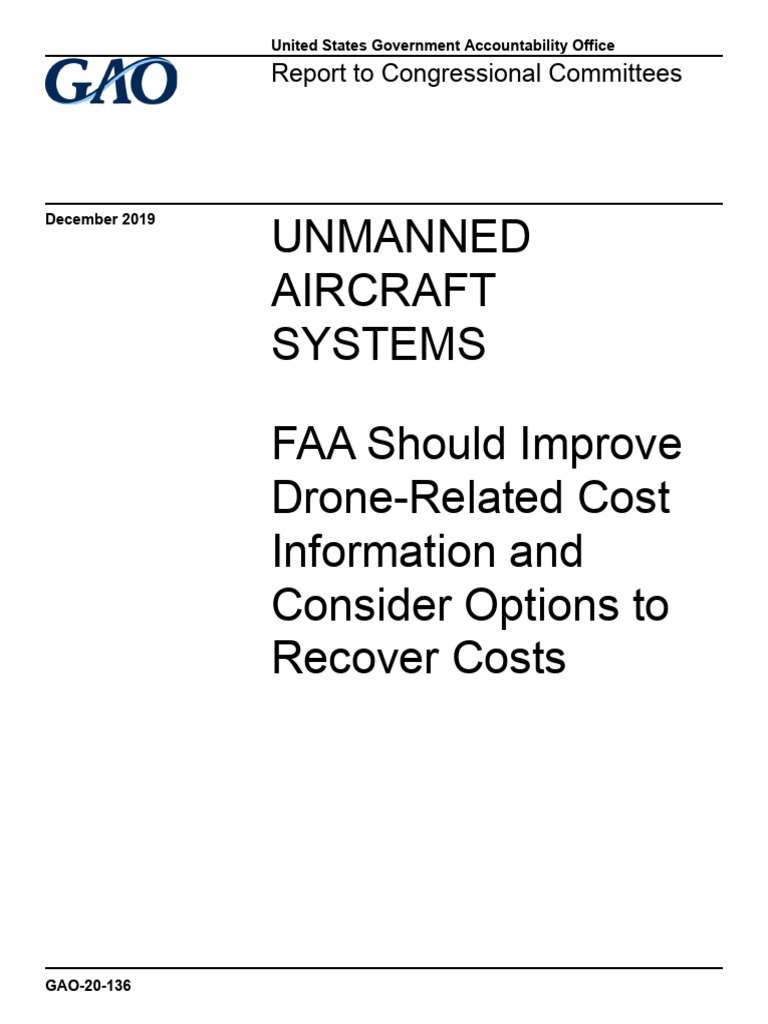 FAA Should Improve Drone-Related Cost Information | PDF | Unmanned ...