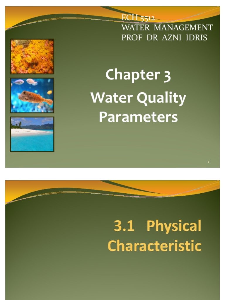 Water Quality Parameters | PDF