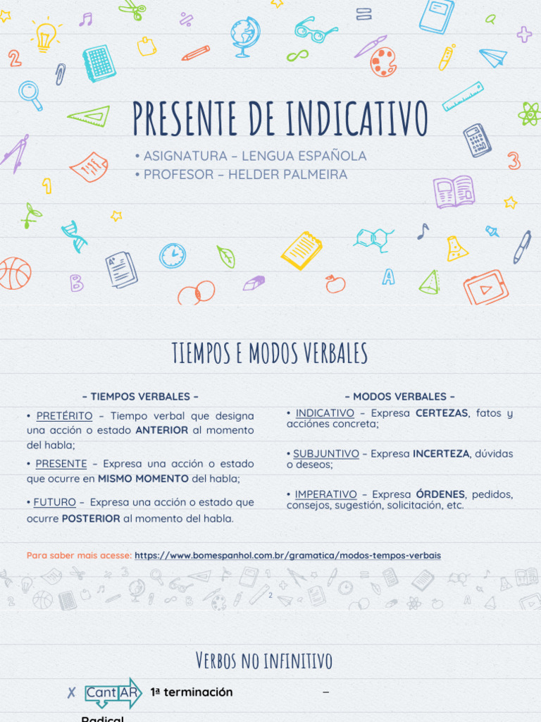 Guía del Presente de Indicativo | PDF | Verbo | Morfología