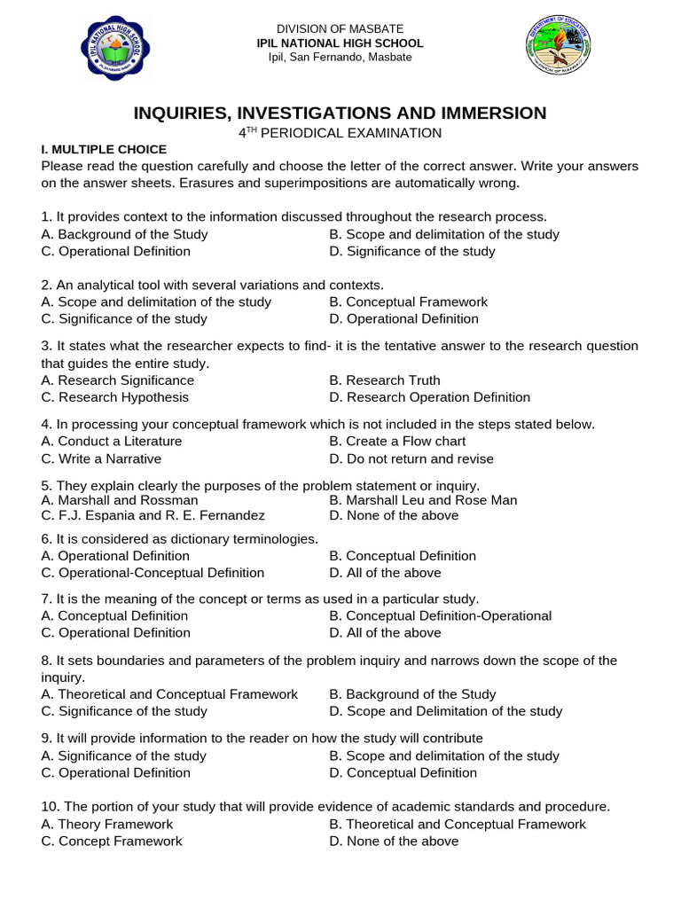 INQUIRIES, INVESTIGATION AND IMMERSION | PDF | Citation | Data