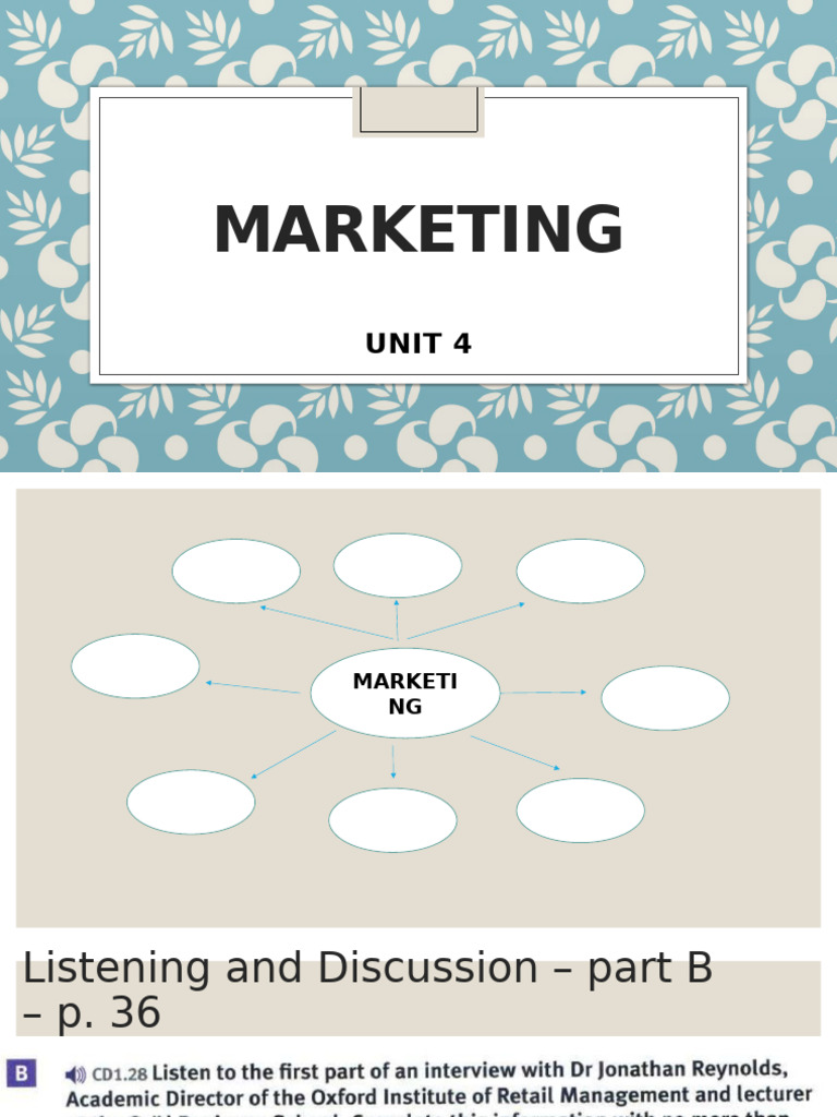 Unit 3 Marketing Vocabulary Pdf