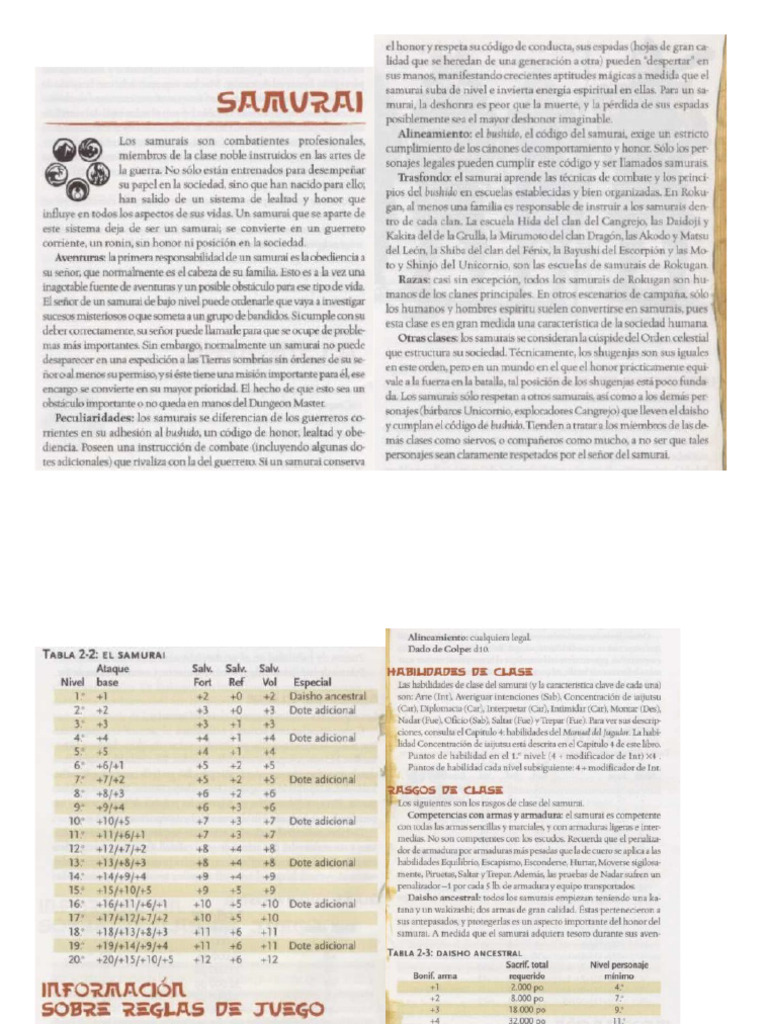 Clase, Samurai | PDF