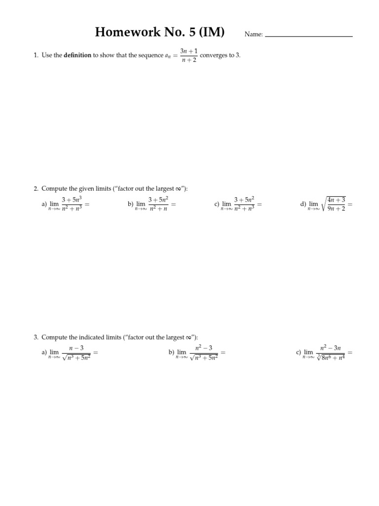 HW5-IM | PDF | Mathematical Analysis | Mathematics