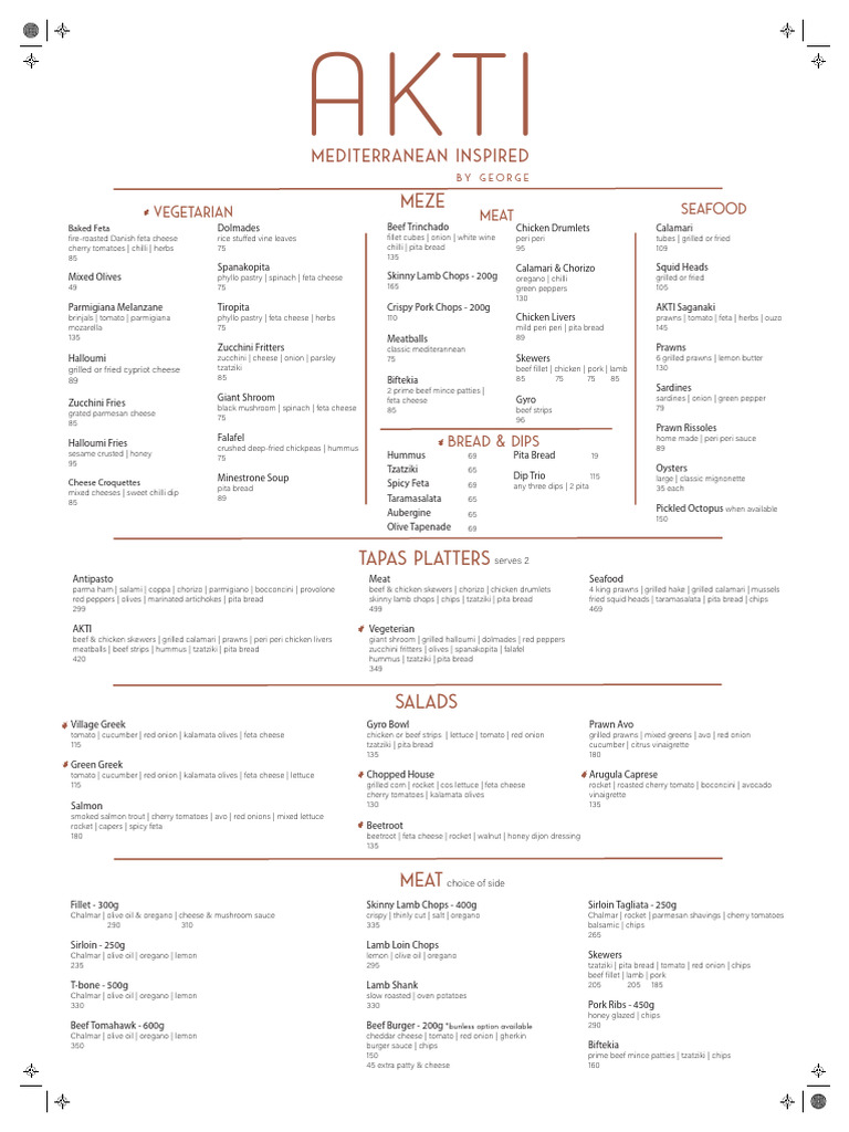 Akti Menu - May 2024 Edit 2 Rosebank | PDF