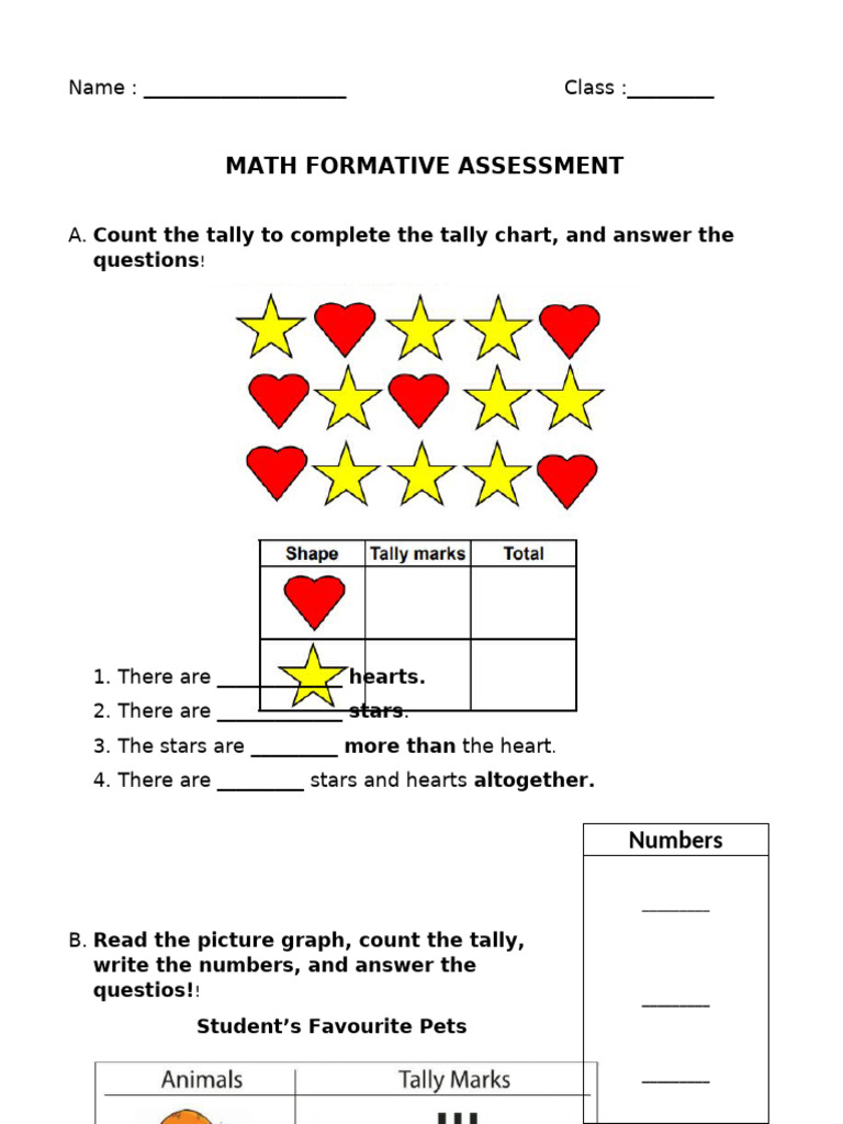Formative Assessment Picture Graph 2024 (1) | PDF