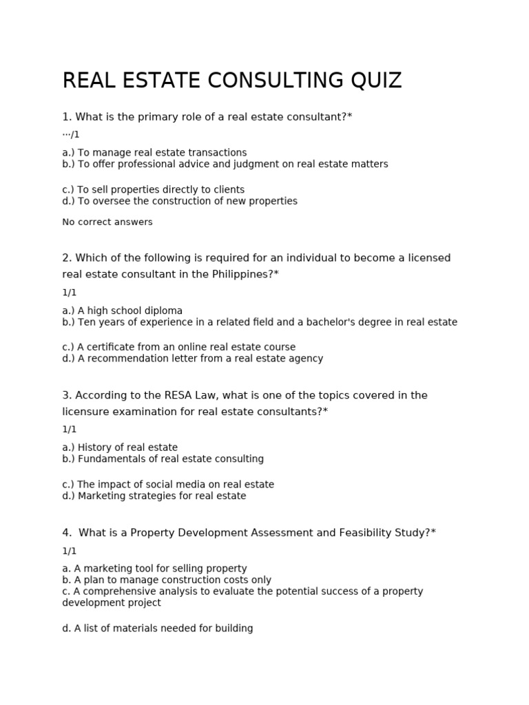 REAL ESTATE QUESTIONS 0004 | PDF | Market (Economics) | Real Estate Appraisal