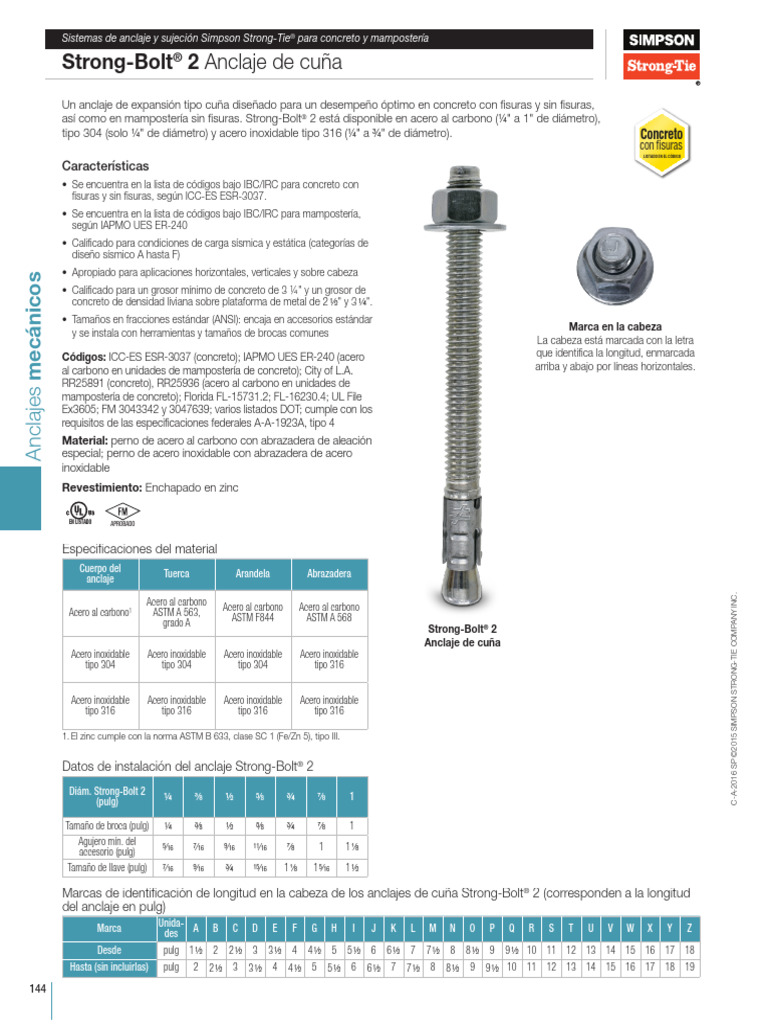 Strong Bolt 2 | PDF | Acero | Tornillo