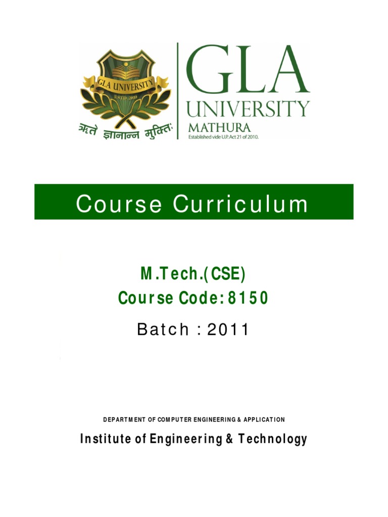 M.tech. CS (Full Time) Course Curriculum | PDF | Component Object Model ...