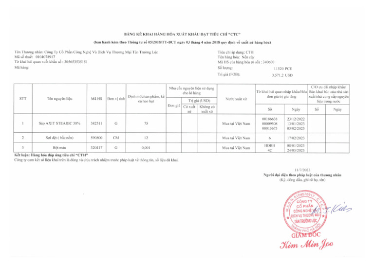 B NG Kê Khai CTC | PDF
