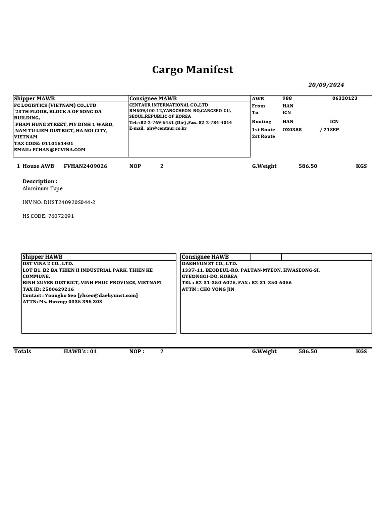 MNF_HAWB FVHAN2409026 (3) (1) | PDF
