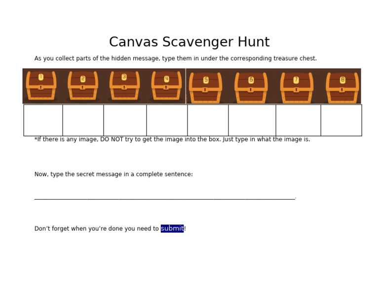 Canvas Scavenger Hunt | PDF