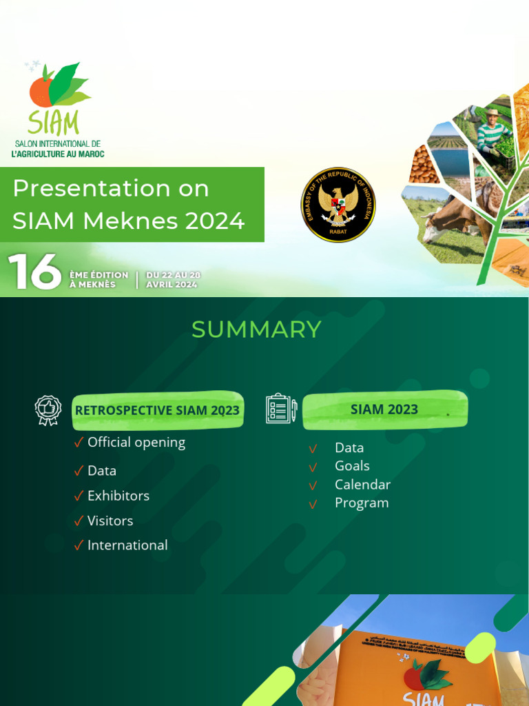 SIAM 2024: Agriculture Fair Overview | PDF | Morocco | Agriculture