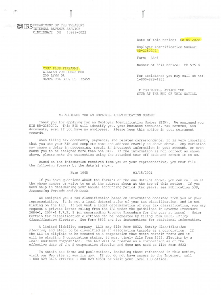 Ein Letter Irs | PDF