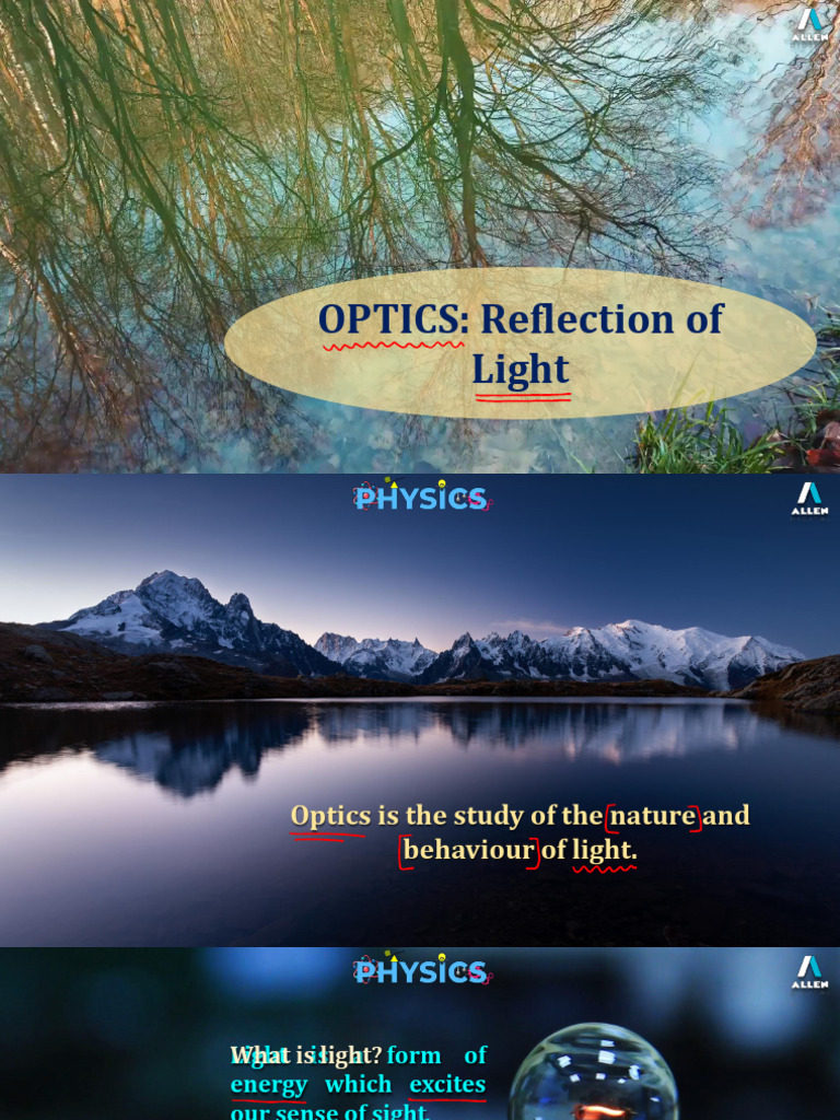 11.04.22 Light, Nature of Light, Electromagnetic Waves, Objects ...