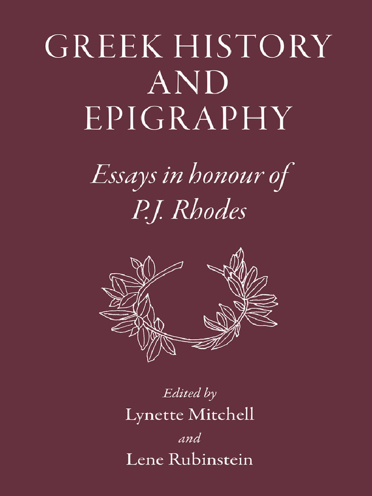 Lynette Mitchell - Lene Rubinstein - Greek History and Epigraphy ...