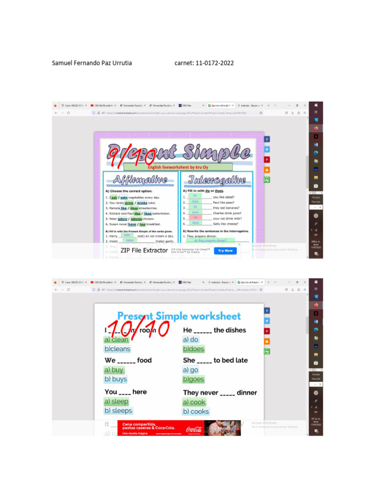 Fernando Paz Exercises Unit 5 | PDF