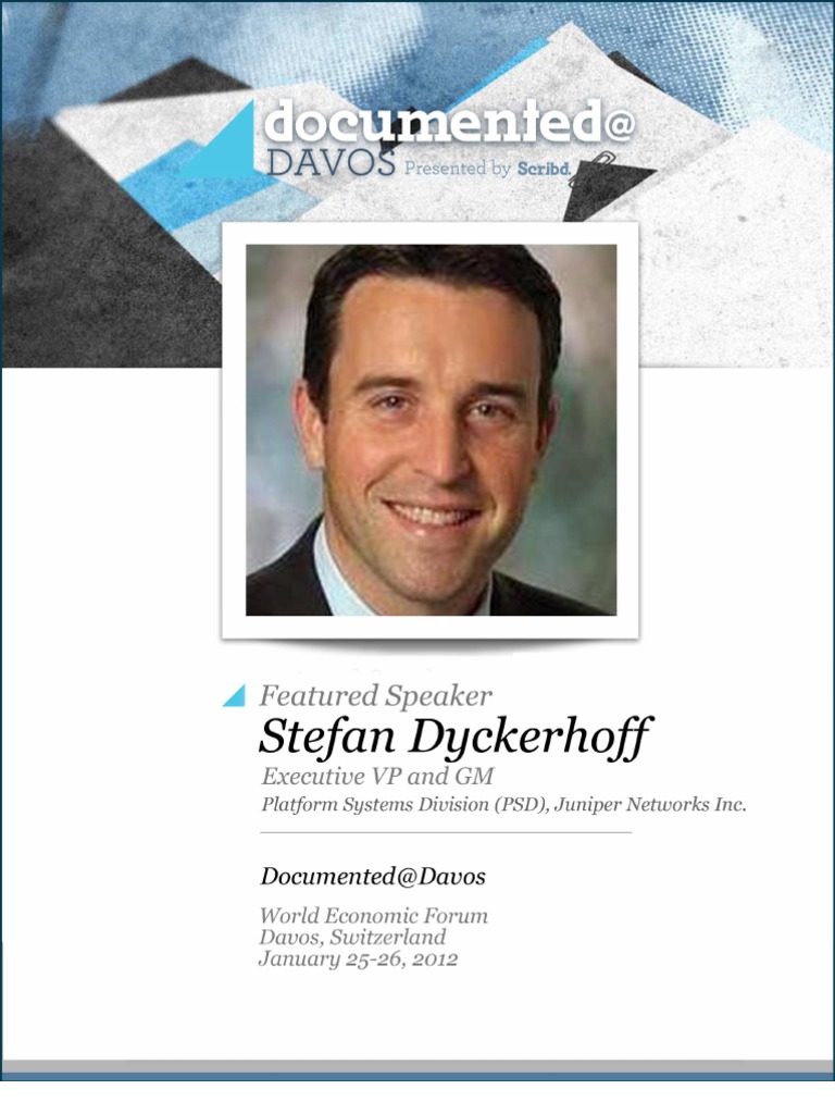 Stefan Dyckerhoff is Documented@Davos Transcript | World Economic Forum ...
