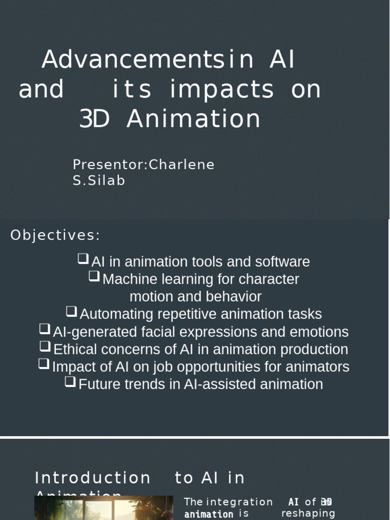 Advancement in Ai and Its Impacts on 3d Animation | PDF | 3 D Modeling ...