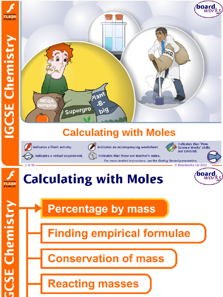 Calculating - With - Moles - IGCSE | PDF | Chemical Reactions | Mole (Unit)