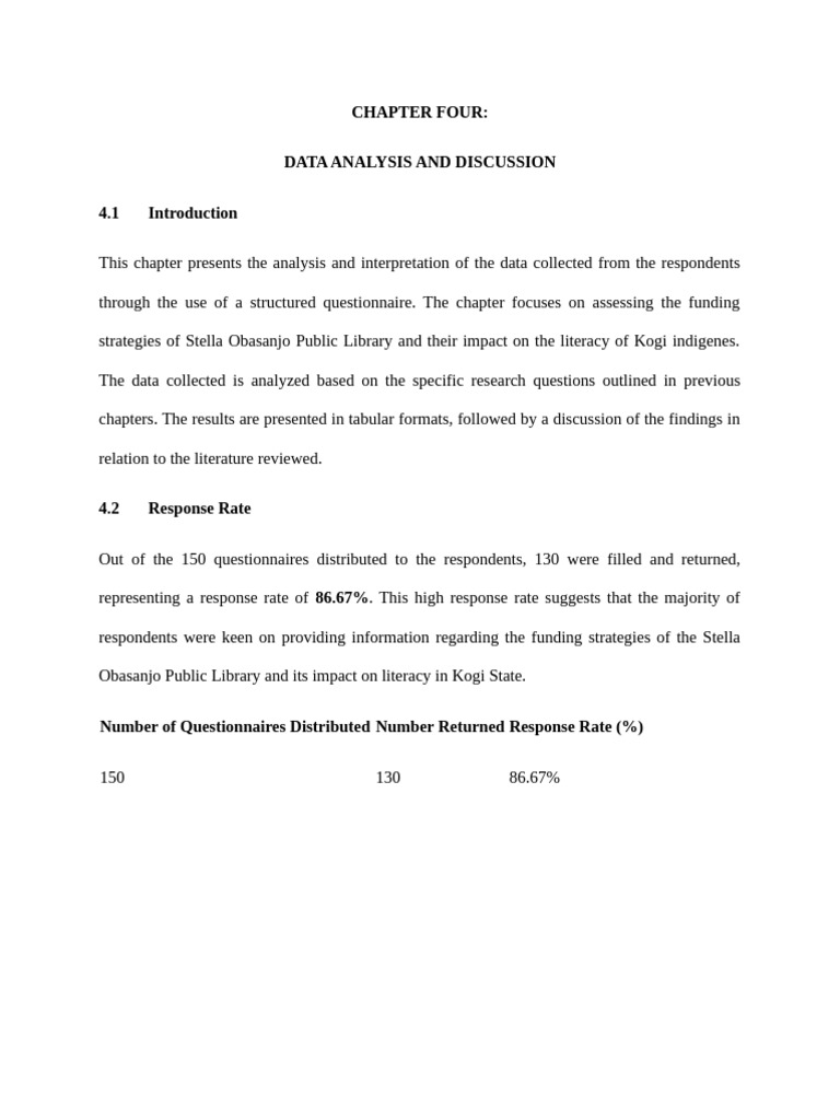 CHAPTER FOUR | PDF | Literacy | Libraries