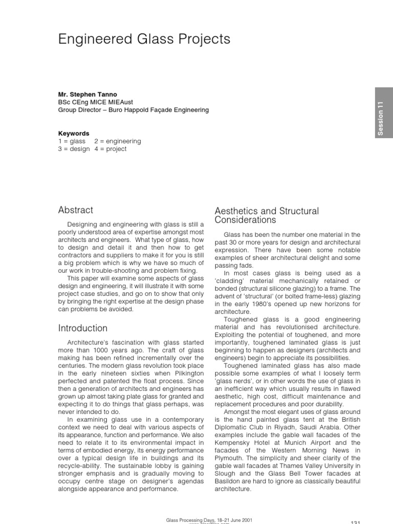 Engineering Glass Projects | PDF | Glasses | Building Insulation