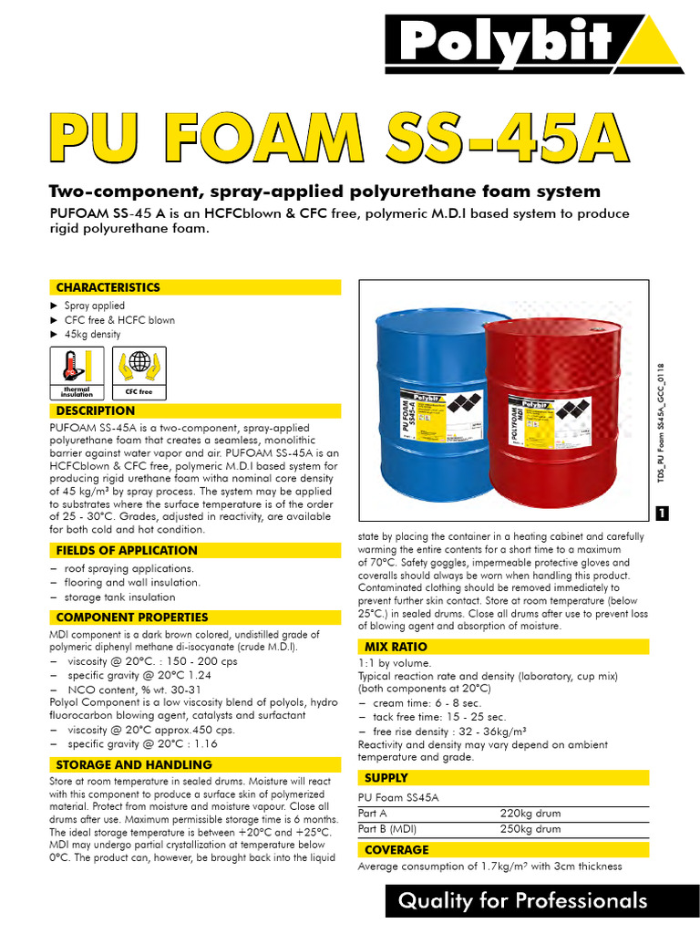 PU foam-SS-45 A | PDF | Polyurethane | Foam