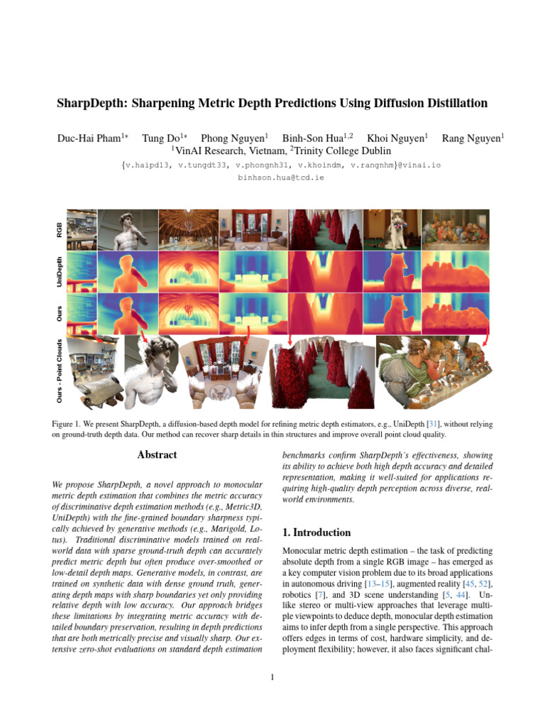 SharpDepth: Enhancing Metric Depth Estimation | PDF | Accuracy And ...